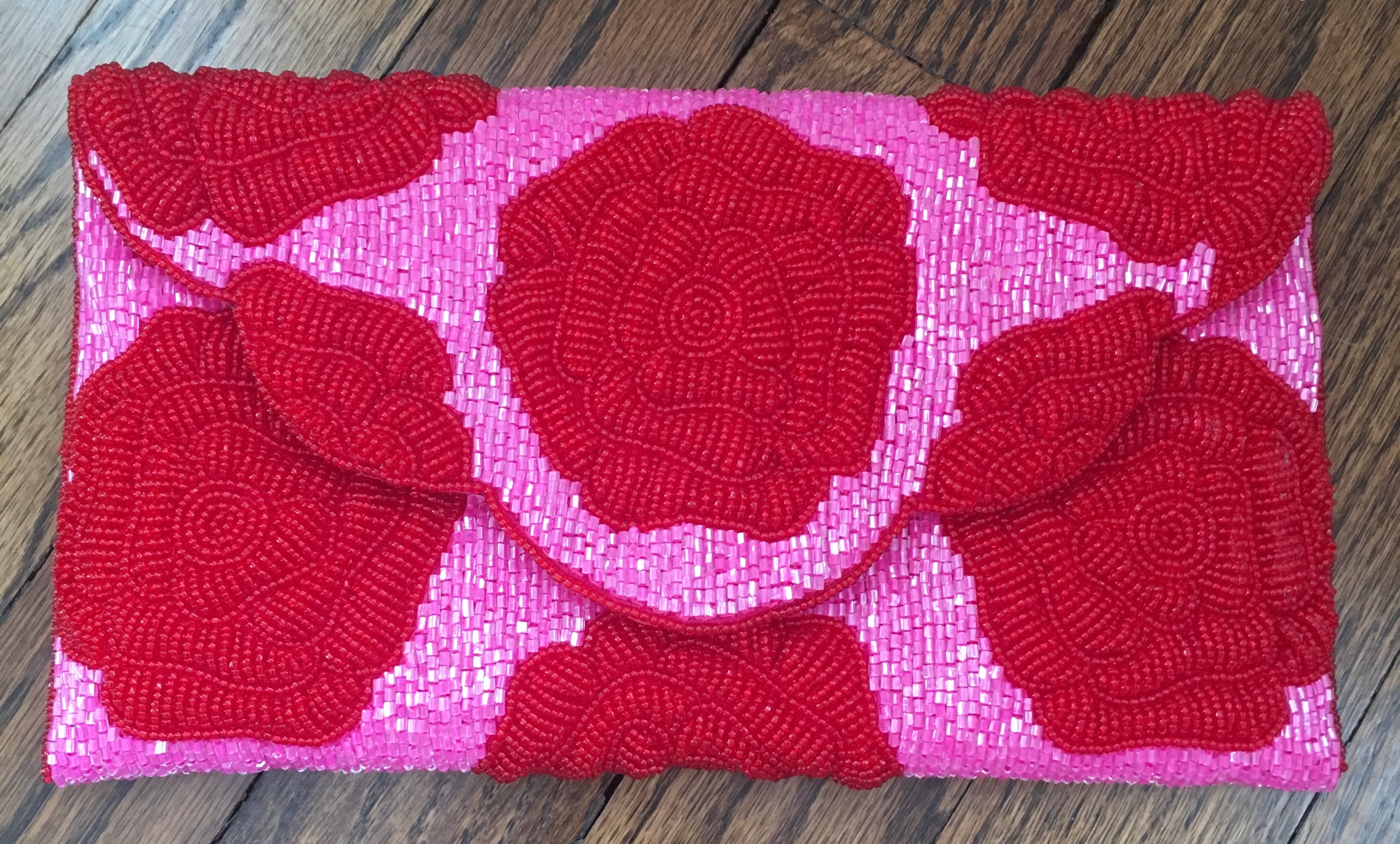 Roses Beaded Clutch – Sparkle-NY